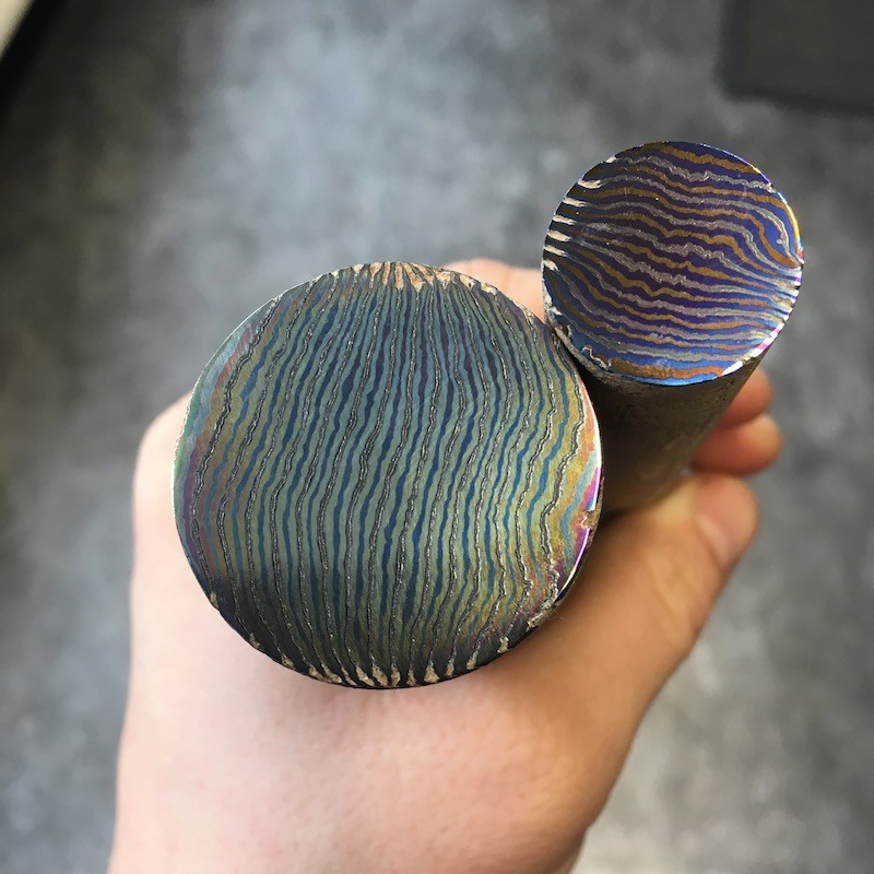 Layered Damascus (zitan)